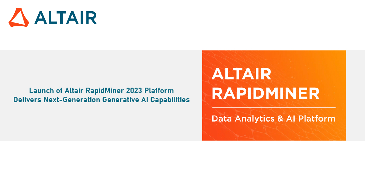 Altair RapidMiner平台全新升級與新功能|昊青公司軟體代理商 Altair, dSPACE, Mathematica, Minitab,Stata