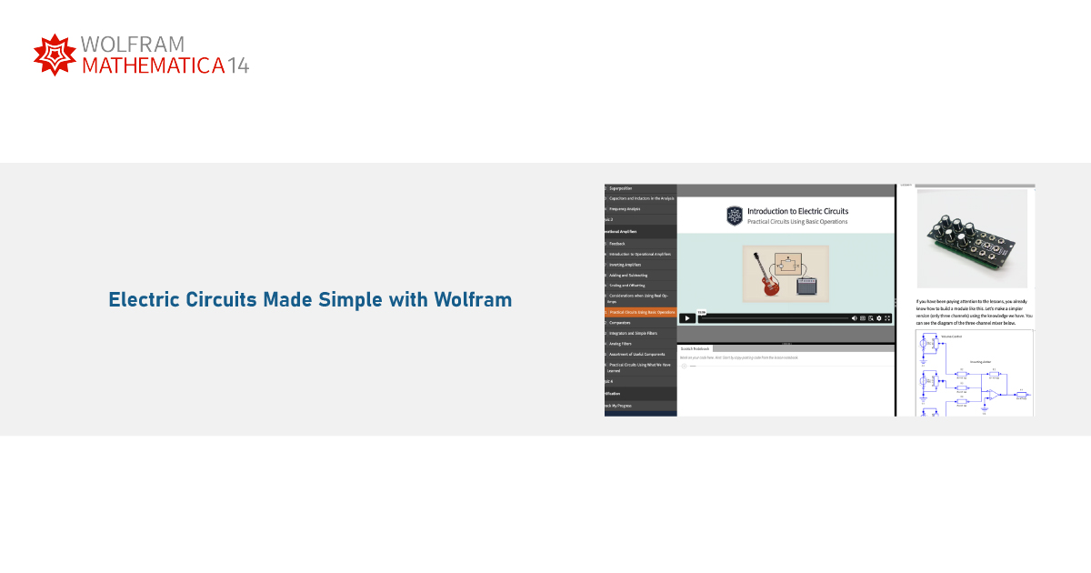 用Wolfram讓電子電路變簡單|昊青公司軟體代理商 Altair, dSPACE, Mathematica, Minitab,Stata