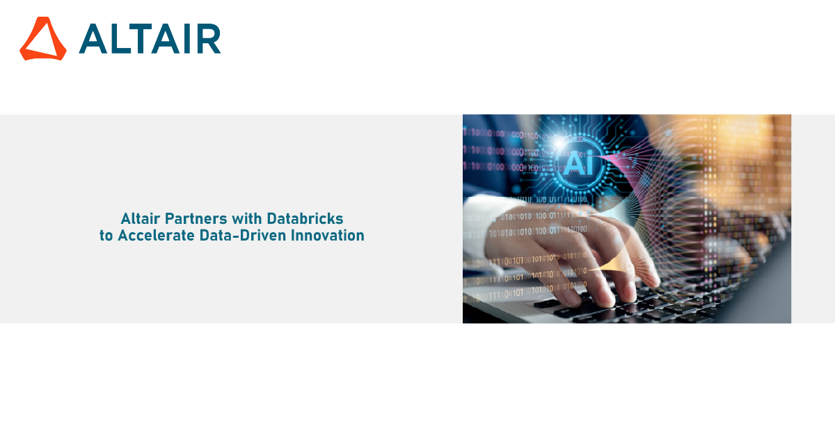 Altair與Databricks正式合作|昊青公司軟體代理商 Altair, dSPACE, Mathematica, Minitab,Stata