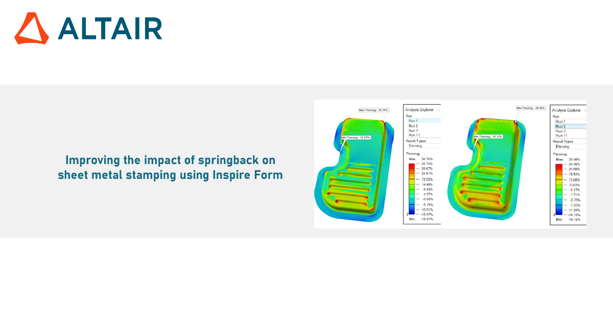 使用Inspire Form改善鈑金沖壓對回彈量之影響|昊青公司軟體代理商 Altair, dSPACE, Mathematica ...